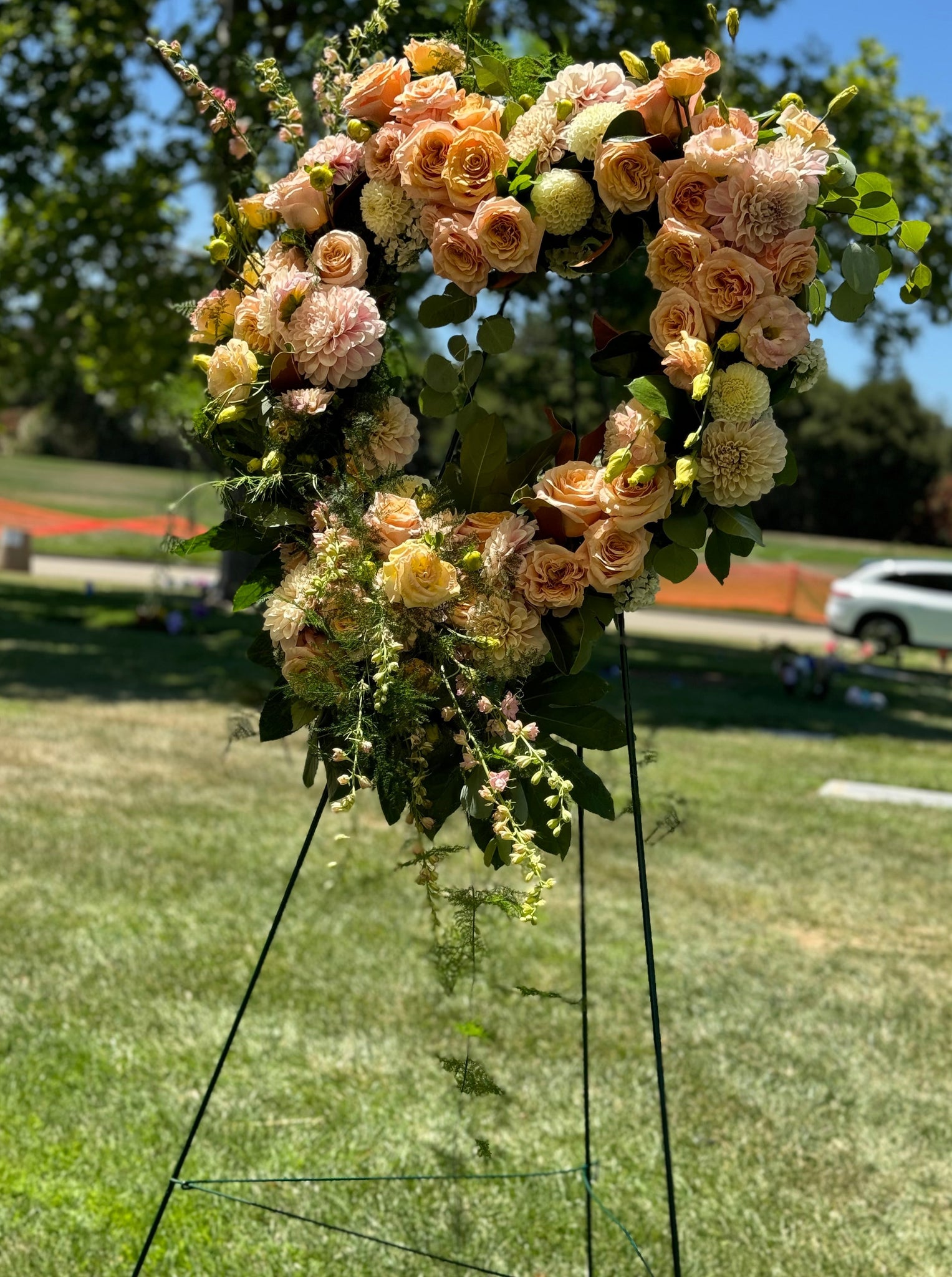 Sunkissed Open Heart Floral Design — Stems